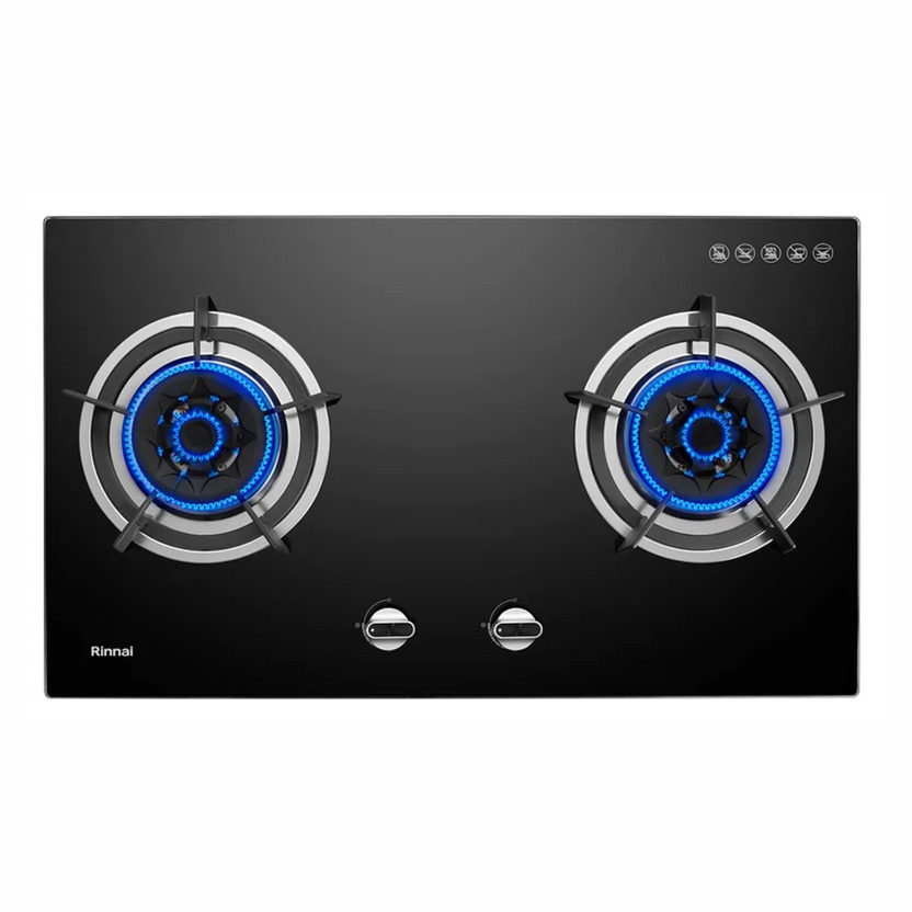 Rinnai RB-782G - 78cm 2 Burner Built-In Glass Top Plate – Hob Hood SG